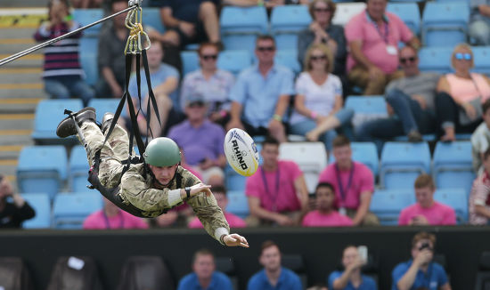 Royal Marines Commando During Rugby Europe Editorial Stock Photo ...