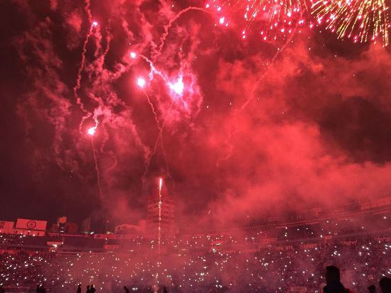 Fireworks Light Arena During Halftime Friendly Editorial Stock Photo ...