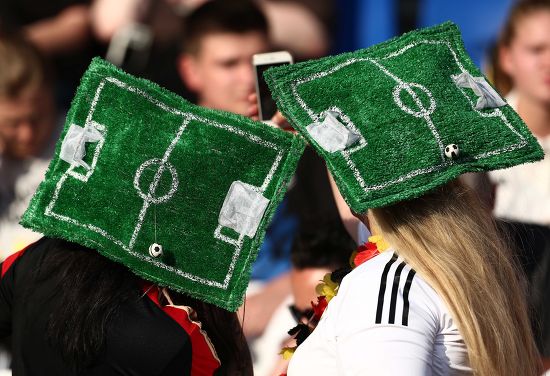 Germany Fans Wearing Football Pitch Hats Editorial Stock Photo - Stock ...