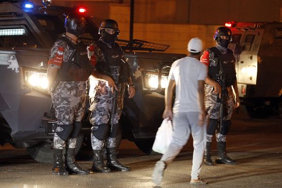 Jordanian Security Forces Stand Infront Their Editorial Stock Photo ...