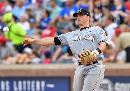 Miami Marlins First Baseman Tyler Moore Editorial Stock Photo - Stock ...