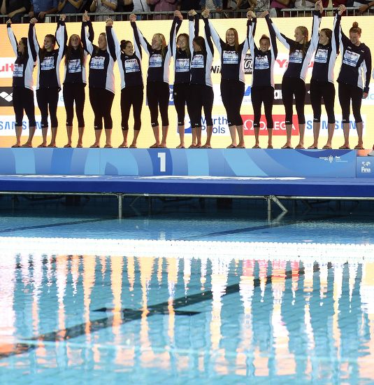 Us Womens Water Polo Team Celebrates Editorial Stock Photo - Stock ...