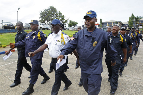 Liberian National Police Officers Lnp Deployed Editorial Stock Photo ...