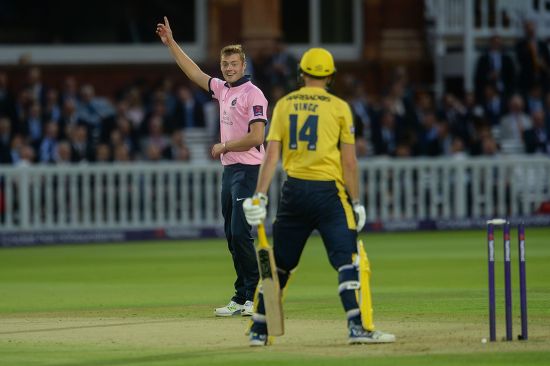 Tom Helm Middlesex Celebrates Wicket James Editorial Stock Photo ...