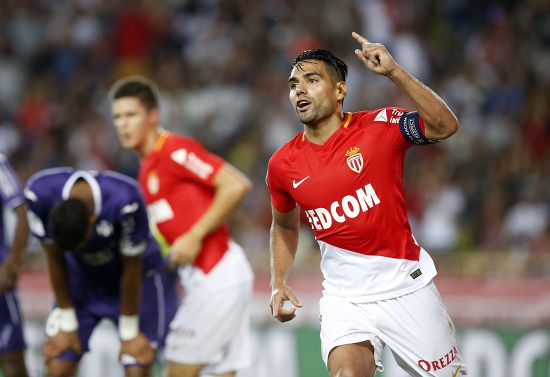 Radamel Falcao Monaco Celebrates After Scoring Editorial Stock Photo ...