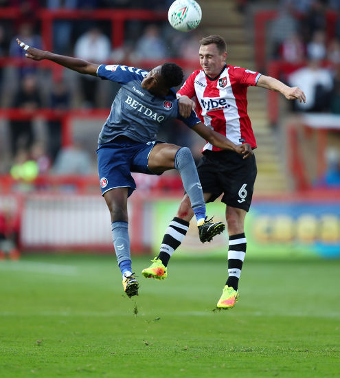 Jordan Tillson Exeter City Challenges Ariel Editorial Stock Photo ...