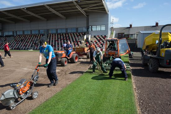 New Turf Installed Rodney Parade Editorial Stock Photo - Stock Image ...