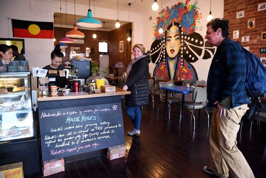 Man Orders Coffee Handsome Her Cafe Editorial Stock Photo - Stock Image ...