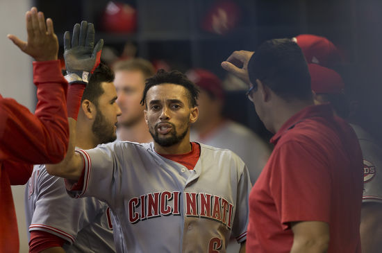 Cincinnati Reds Center Fielder Billy Hamilton Editorial Stock Photo ...