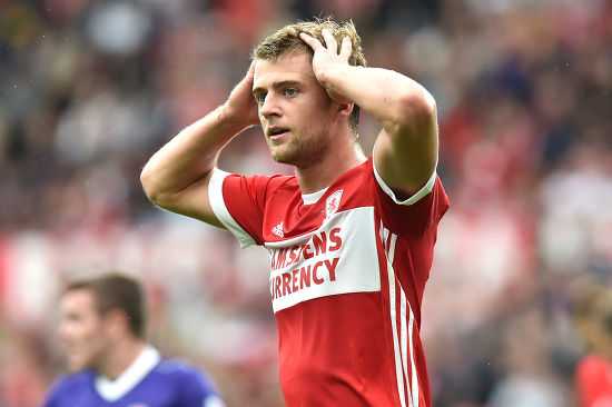 Patrick Bamford Middlesbrough Raises His Arms Editorial Stock Photo ...