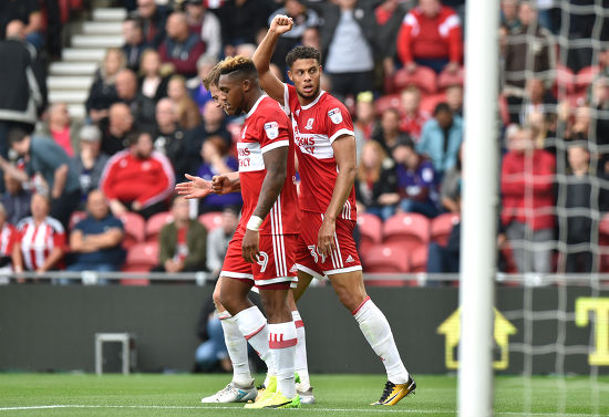 Rudy Gestede Middlesbrough Celebrates Scoring Opening Editorial Stock ...