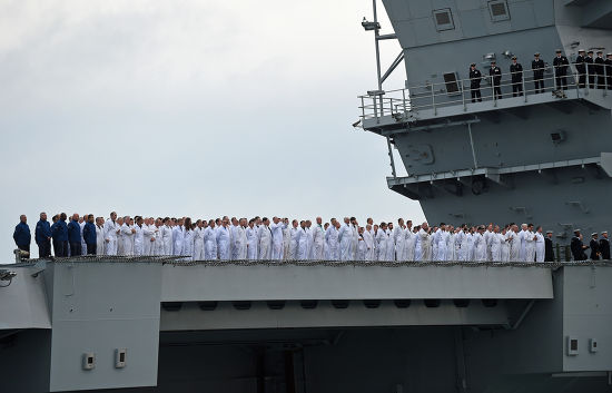 Sailors Crew Stand On Deck British Editorial Stock Photo - Stock Image ...