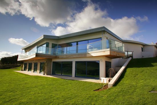 Blue Point House Set Deep Hillside Editorial Stock Photo - Stock Image ...
