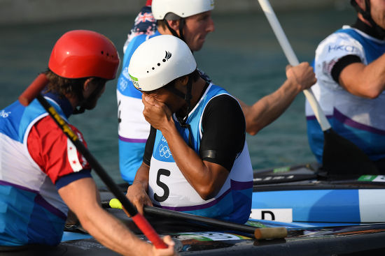 Whitewater Canoe Slalom C1 Mens Rio Editorial Stock Photo - Stock Image ...
