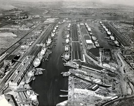 Air View London Dock Strike Royal Editorial Stock Photo - Stock Image ...