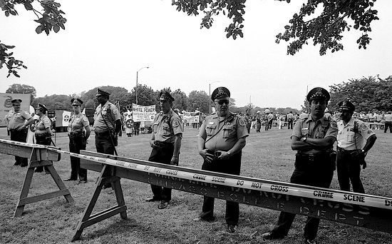 Chicago Police Escort Group Black Protestors Editorial Stock Photo ...