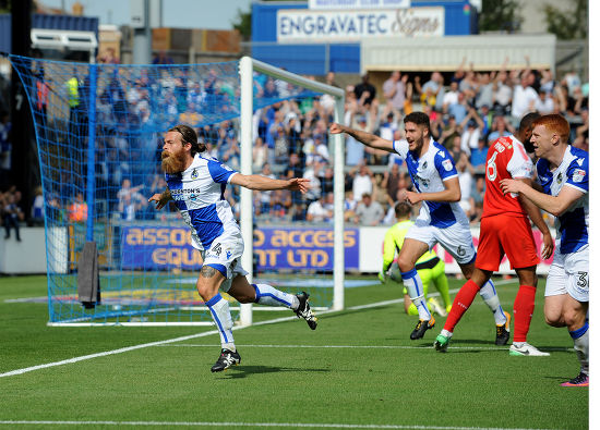 Stuart Sinclair Bristol Rovers Celebrates Scoring Editorial Stock Photo ...