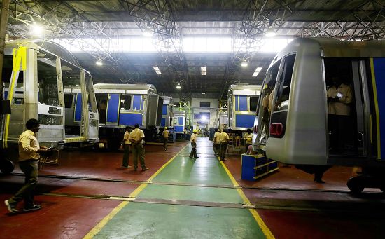 Indian Workers Assembly Line Standard Gauge Editorial Stock Photo ...