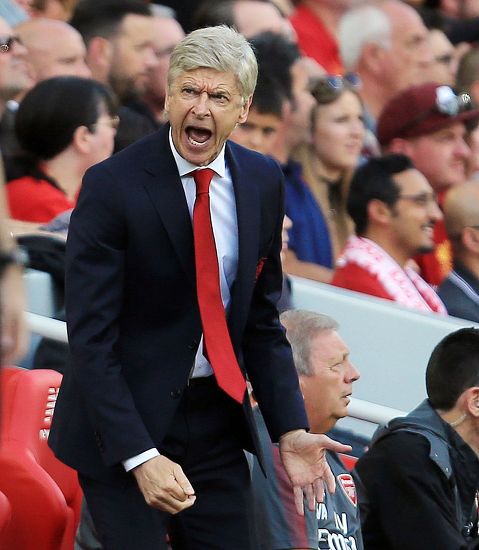 Arsenal Manager Arsene Wenger Reacts Anger Editorial Stock Photo ...