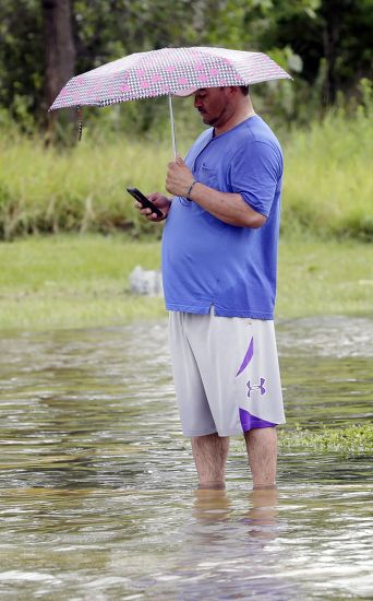 Neighborhood Resident Checks His Phone He Editorial Stock Photo - Stock ...