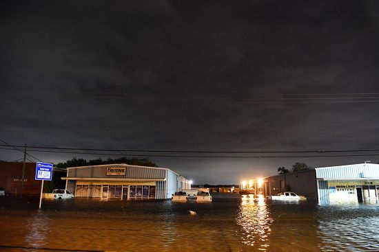 Flooding Friendswood Pearland Houston Editorial Stock Photo - Stock ...