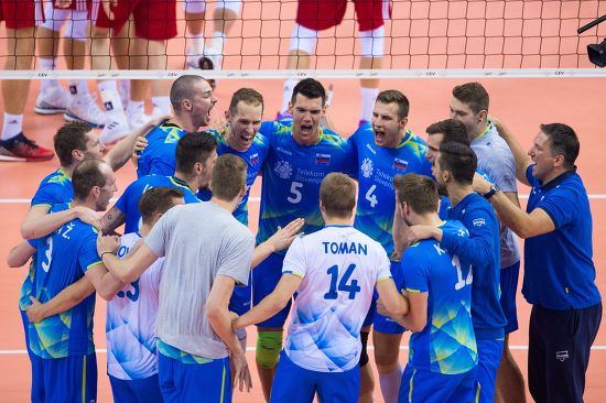 Slovenian Team Celebrates Winning Game Editorial Stock Photo - Stock ...