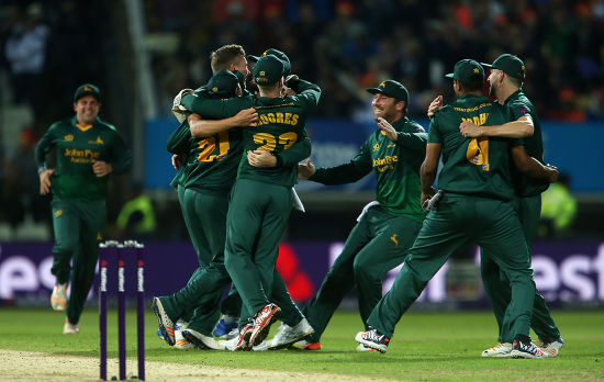 Notts Outlaws Celebrate Winning Title Editorial Stock Photo - Stock ...