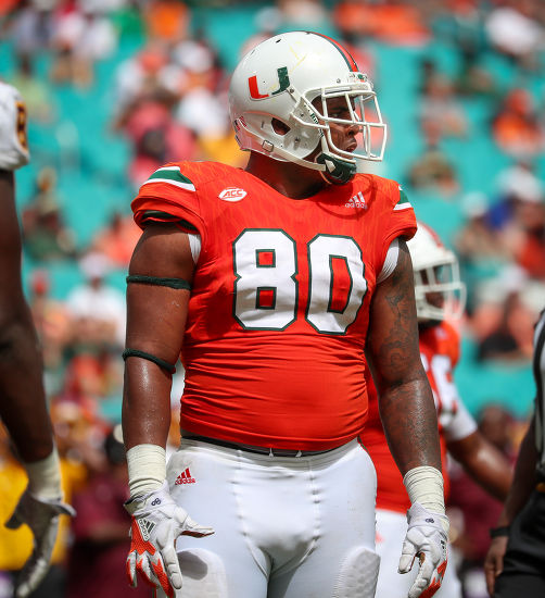 Miami Hurricanes Defensive Lineman Rj Mcintosh Editorial Stock Photo ...