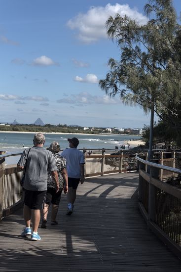 On Boardwalk Bulcock Beach Caloundra Queensland Editorial Stock Photo ...