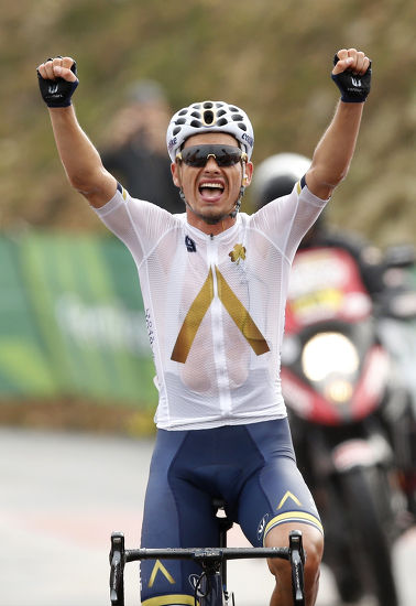 Austrian Cyclist Stefan Denifl Aqua Blue Editorial Stock Photo - Stock ...