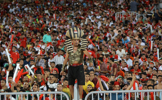 Egypt Fan Wears Pharaohs Outfit Editorial Stock Photo - Stock Image ...