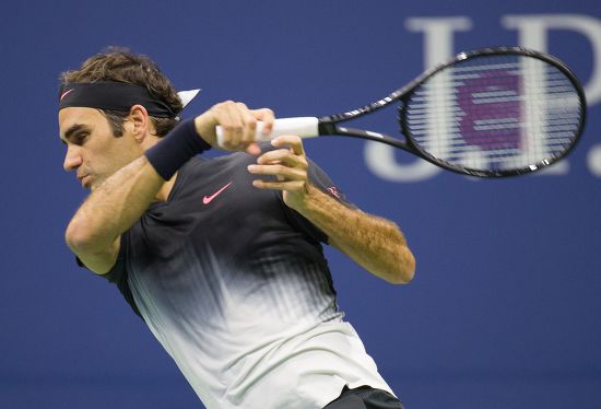Roger Federer Action His Quarter Final Editorial Stock Photo - Stock ...