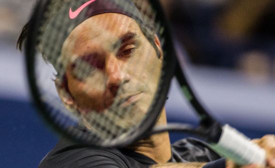 Roger Federer Action His Quarter Final Editorial Stock Photo - Stock ...