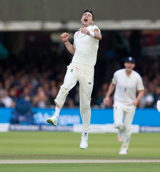 Englands James Jimmy Anderson Leaps He Editorial Stock Photo - Stock ...