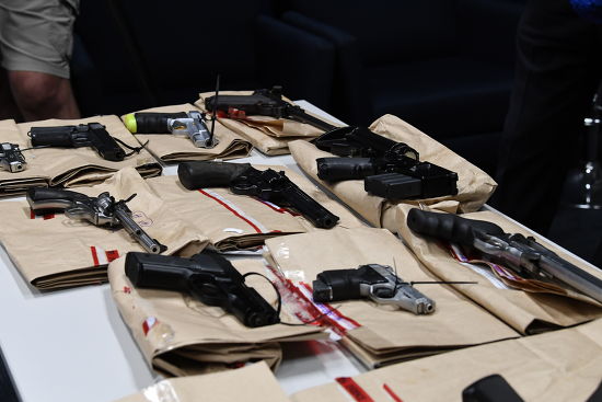 Seized Guns On Display Brisbane Queensland Editorial Stock Photo ...