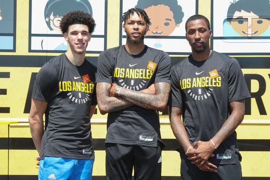 Lonzo Ball Brandon Ingram Kentavious Caldwellpope Editorial Stock Photo ...