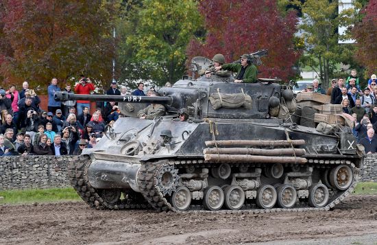 Demonstration M4 Sherman Film Fury Editorial Stock Photo - Stock Image ...