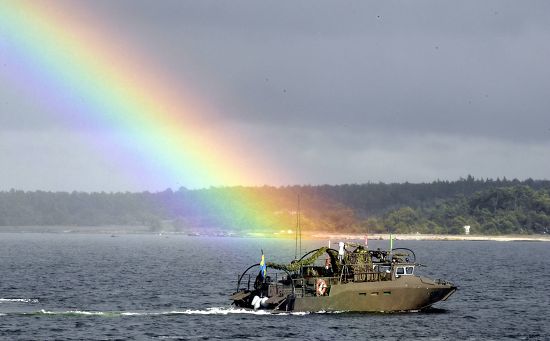 90 Boat Swedish Navy Rainbow Aurora Editorial Stock Photo - Stock Image ...