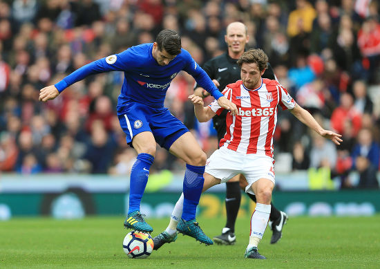 Alvaro Morata Chelsea Joe Allen Stoke Editorial Stock Photo - Stock ...