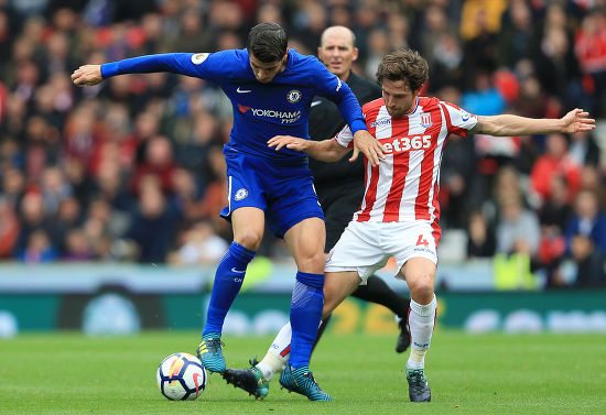 Alvaro Morata Chelsea Joe Allen Stoke Editorial Stock Photo - Stock ...