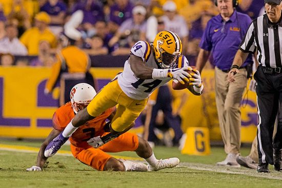 Lsu Tigers Wide Receiver Drake Davis Editorial Stock Photo - Stock ...