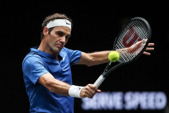 Switzerlands Roger Federer Team Europe Action Editorial Stock Photo ...