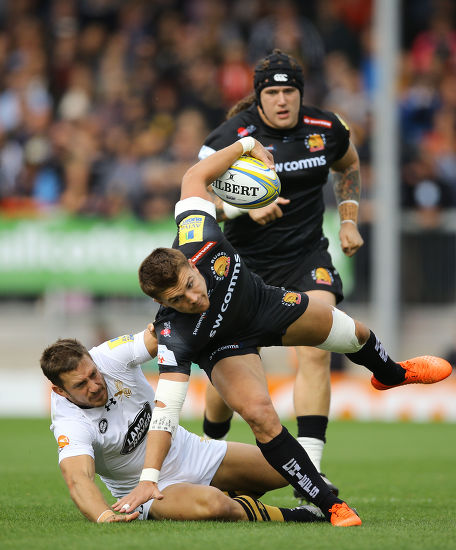 Henry Slade Exeter Chiefs Tackled By Editorial Stock Photo - Stock ...