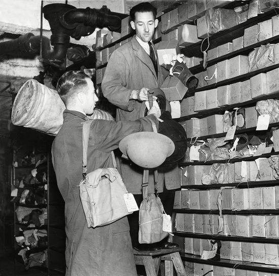War Britain Arp Gas Masks 1939 Editorial Stock Photo - Stock Image ...