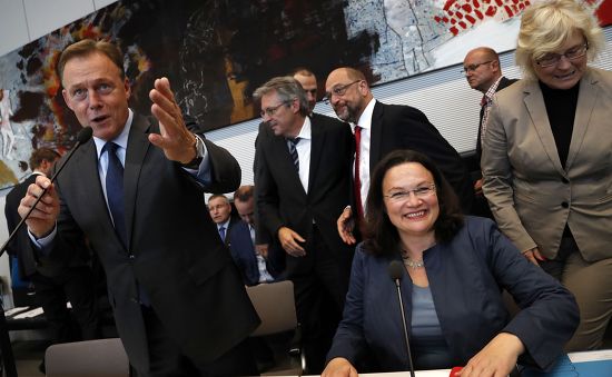 Thomas Oppermann Andrea Nahles Martin Schulz Editorial Stock Photo ...
