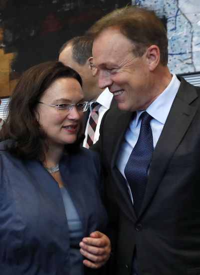 Thomas Oppermann Andrea Nahles Editorial Stock Photo - Stock Image ...