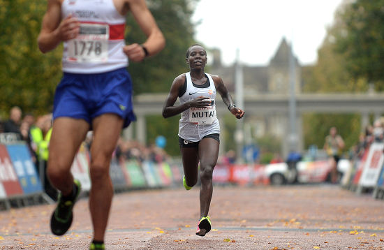 Beatrice Mutai Finishes Cardiff Half Marathon Editorial Stock Photo ...