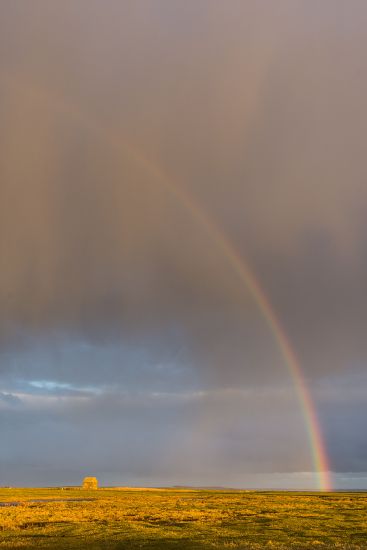 Rainbow Receding Storm Clouds Over Barn Editorial Stock Photo - Stock ...