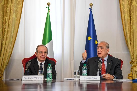 Pier Carlo Padoan Angel Gurria Editorial Stock Photo - Stock Image ...