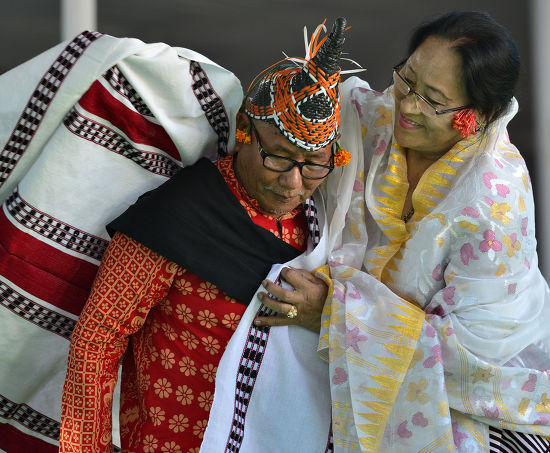 Manipuri Meitei Woman Presents Manipuri Shawl Editorial Stock Photo ...